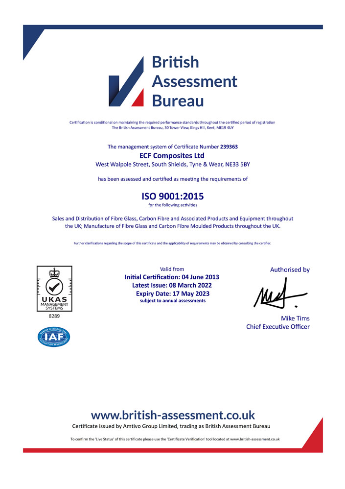 Quality Assurance Certificates