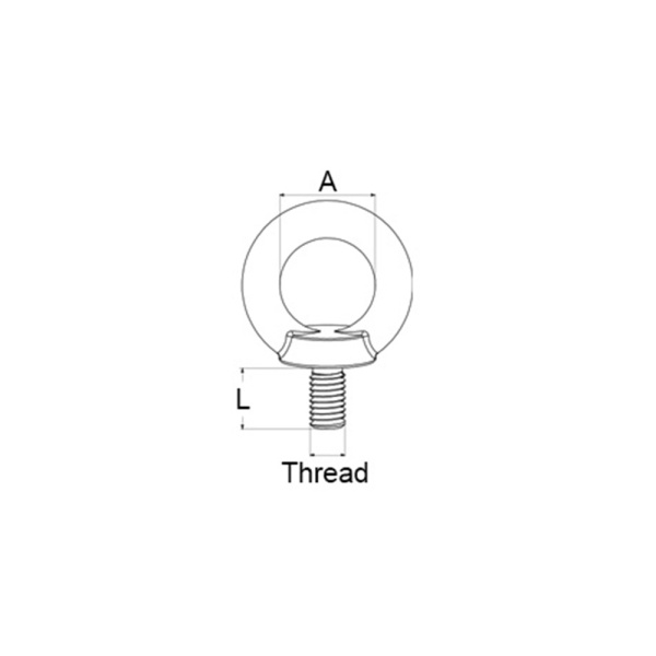 Drop Forged Eye Bolts - 316 / A4 Stainless Steel - M16
