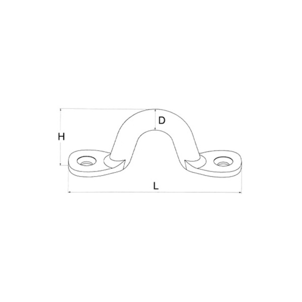 Wire Eye Lacing Straps - 316 / A4 Stainless Steel - 80mm