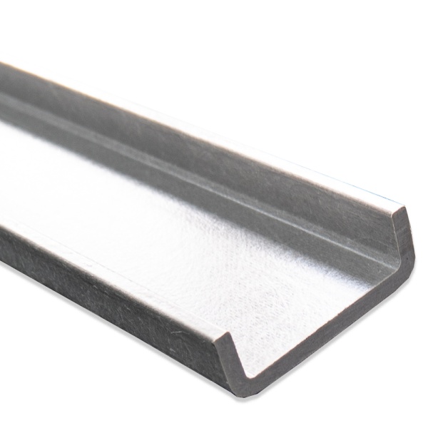 GRP U Channel 76mm x 25.4mm x 6.35mm - Iso Grey