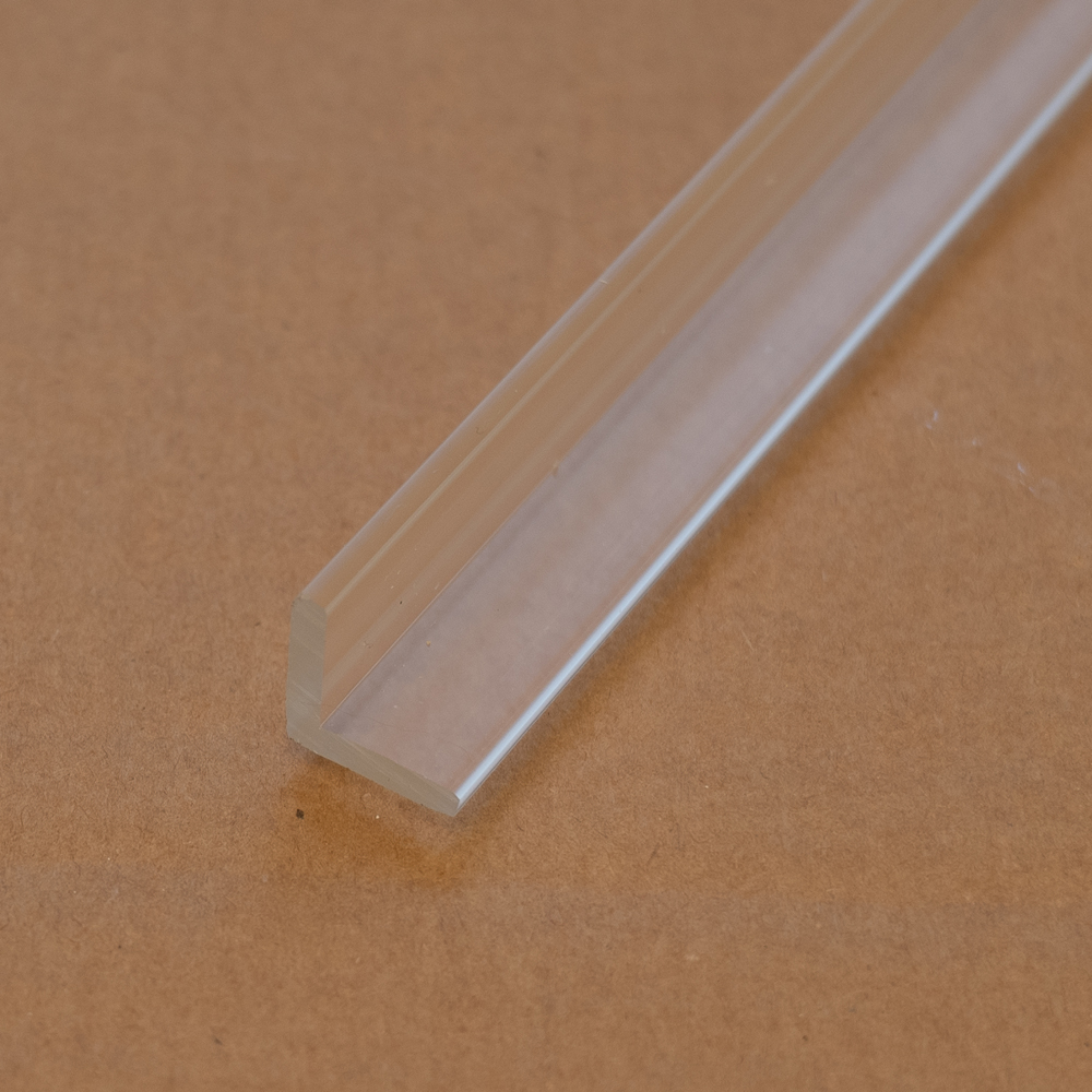 15mm Clear Acrylic Angle Profile 90°
