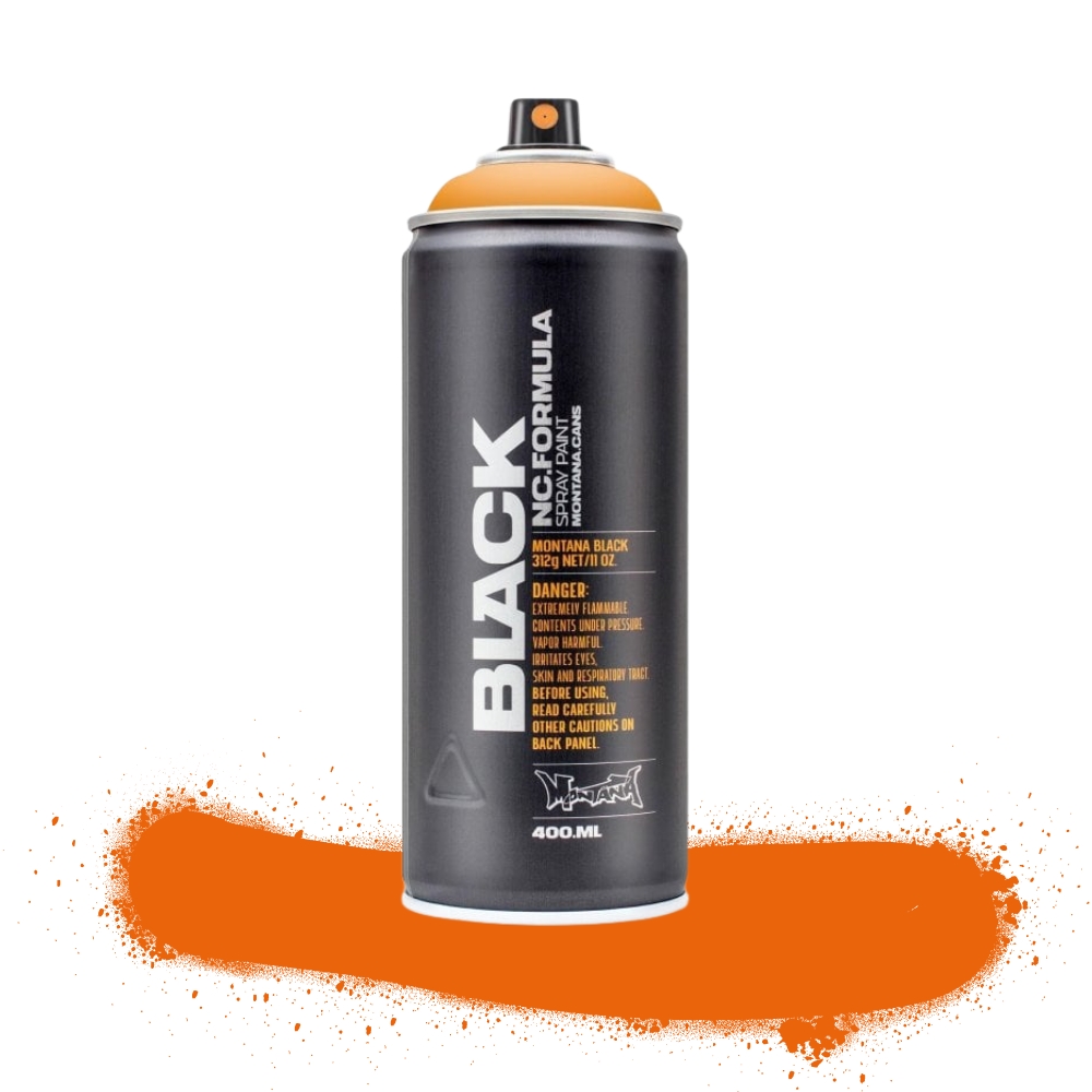 Montana Black Spray Paint – BLK2075 – Pure Orange