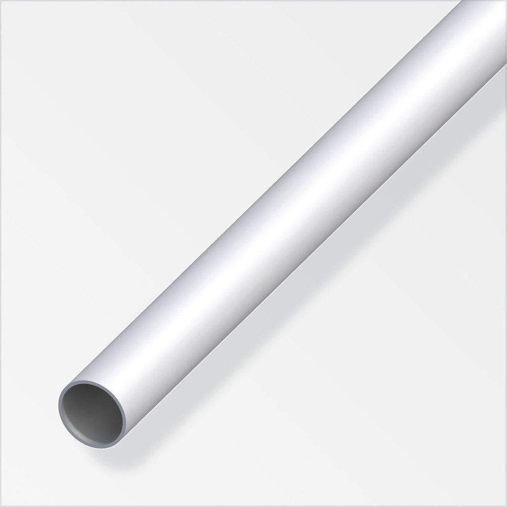 Silver Aluminium Tube - 12mm x 1mm x 1m