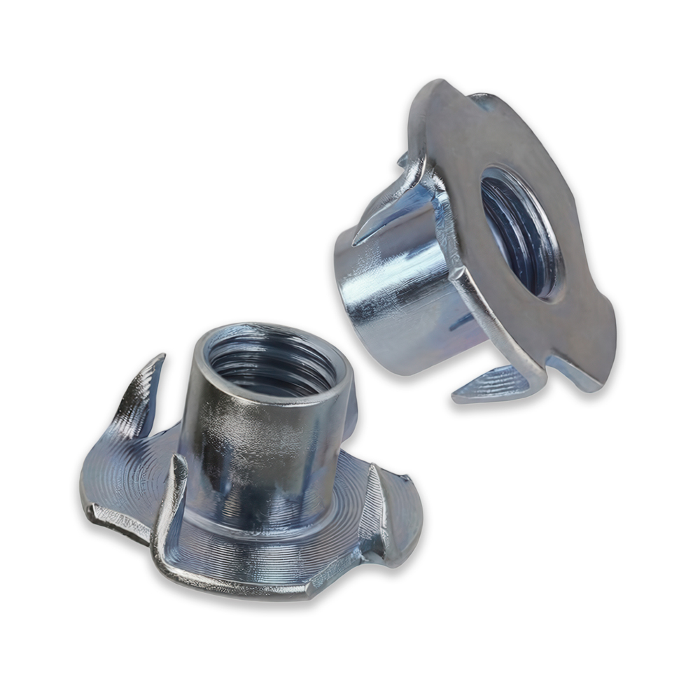 Pronged Tee Nuts Steel Zinc Plated - M10 x 13mm
