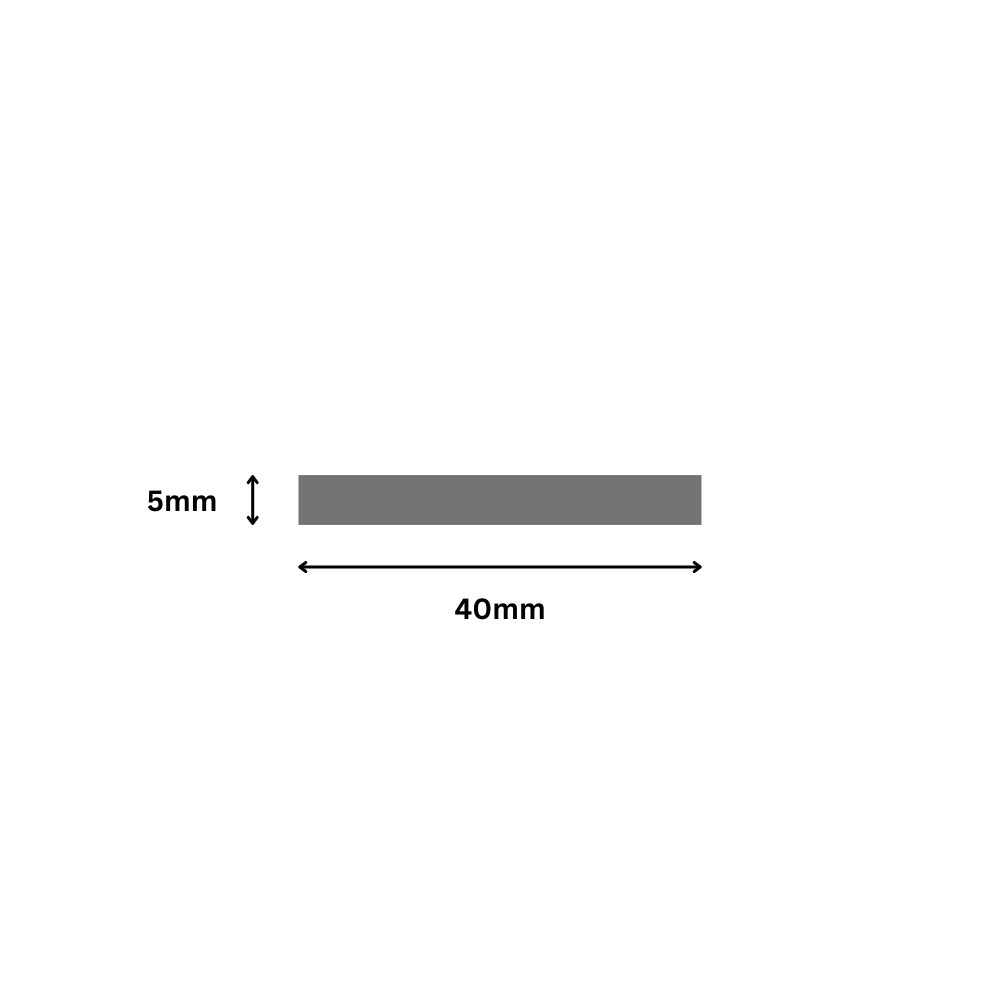GRP Flat Strip 40mm x 5mm - Iso Grey