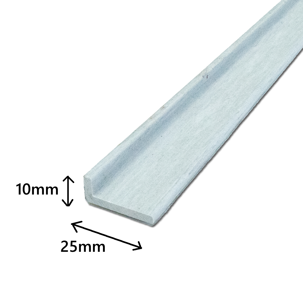 Fibreglass GRP Angle - 10mm x 25mm x 3mm
