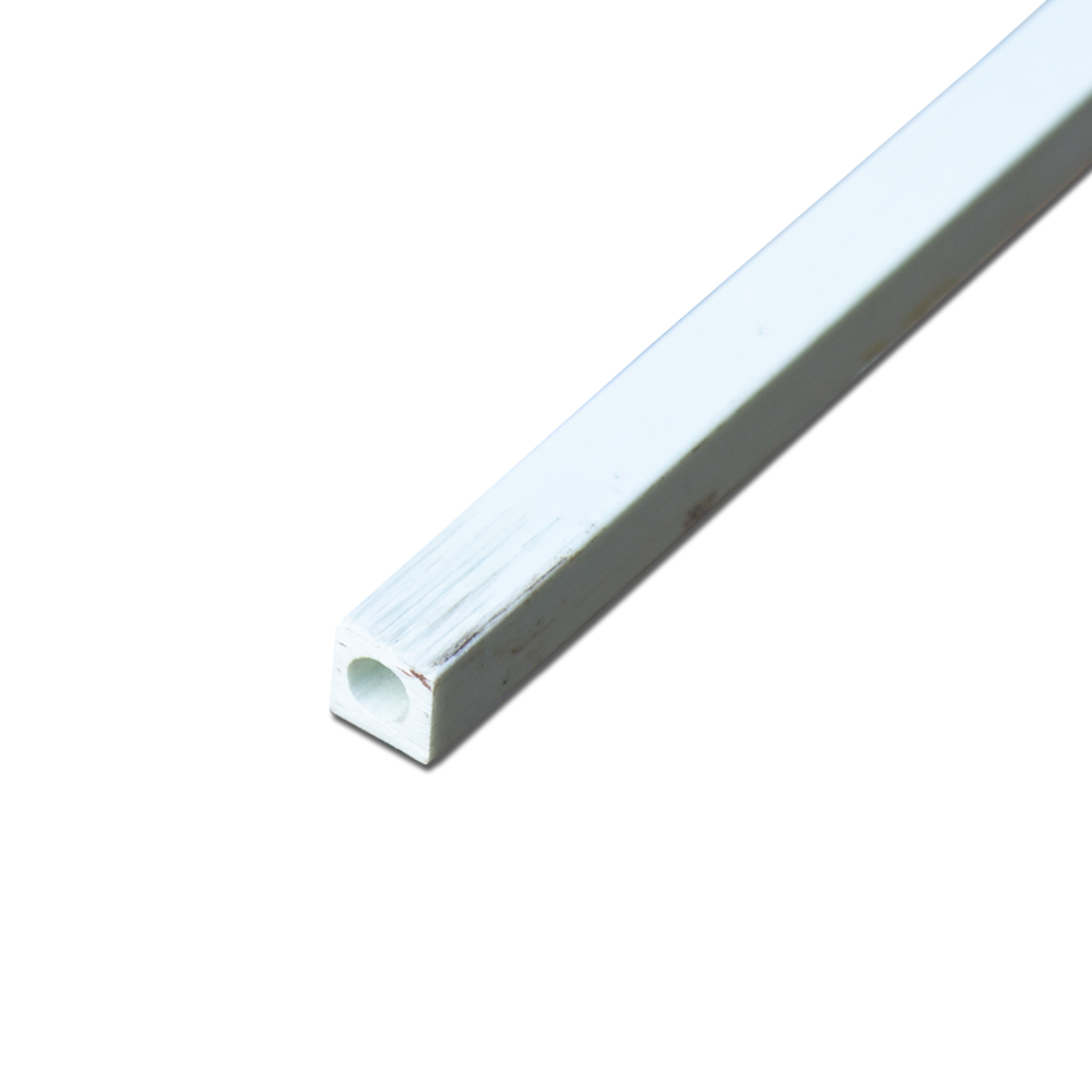 GRP Square Tube - 10 x 10 x 6mm (round hole)