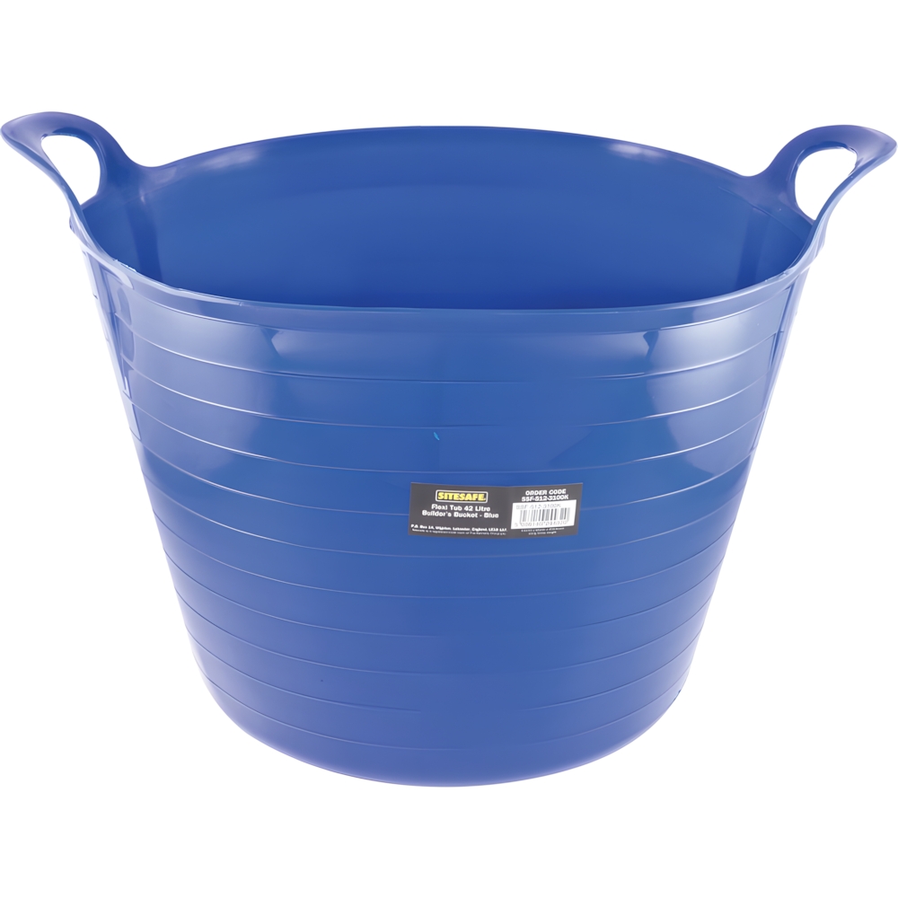 Builder's Flexible Bucket (Trug) - 42 litre blue