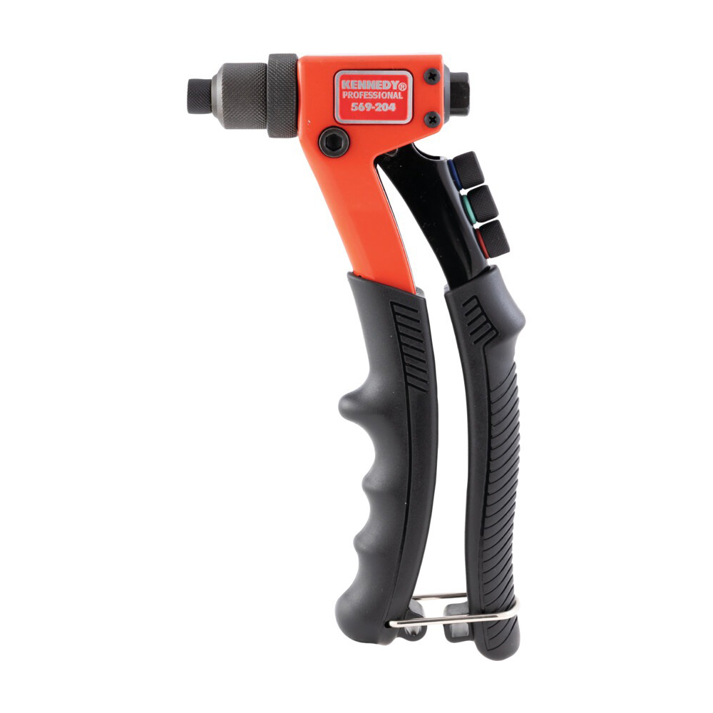 Heavy-Duty Steel Hand Riveter with Quick-Change Nozzles