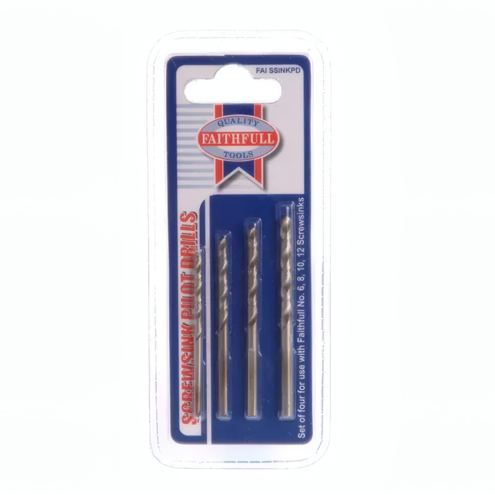 Screwsink Pilot Drill Set – 4 Piece