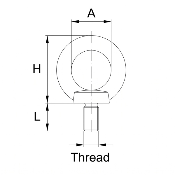 316 A4 Stainless Steel Lifting Eye Nut - M6