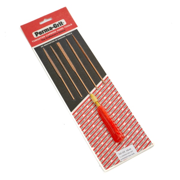 Perma-Grit® LNF-1 – Large Needle File Set (medium grit 180mm x 5mm)