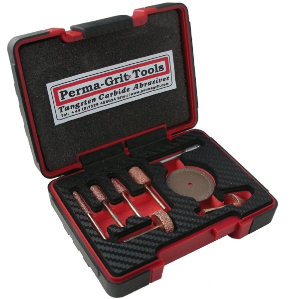 Perma-Grit® KT5F – Fine Rotary Kit (4 Burrs + RD2 Cutting Disc)