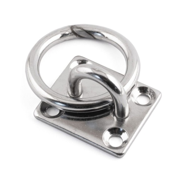 Square Eye Plates with Ring - 316 / A4 Stainless Steel - 35 x 40mm base ...